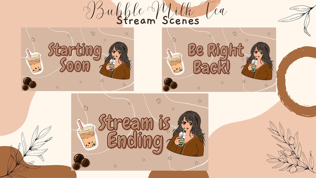 Animated Milk Tea Boba Stream Scenes L Bubble Milk Tea Stream Scenes L ...