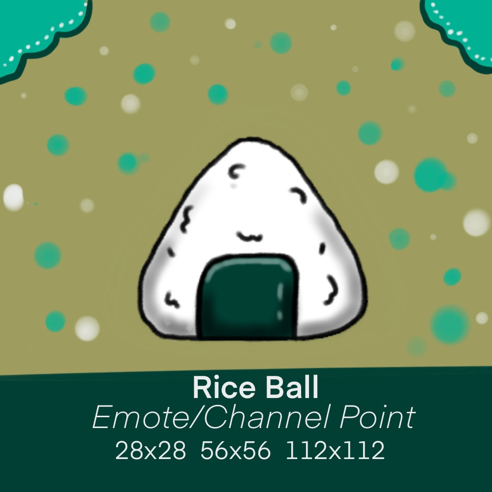 Rice Ball Channel Point/emote for Twitch/discord - Etsy