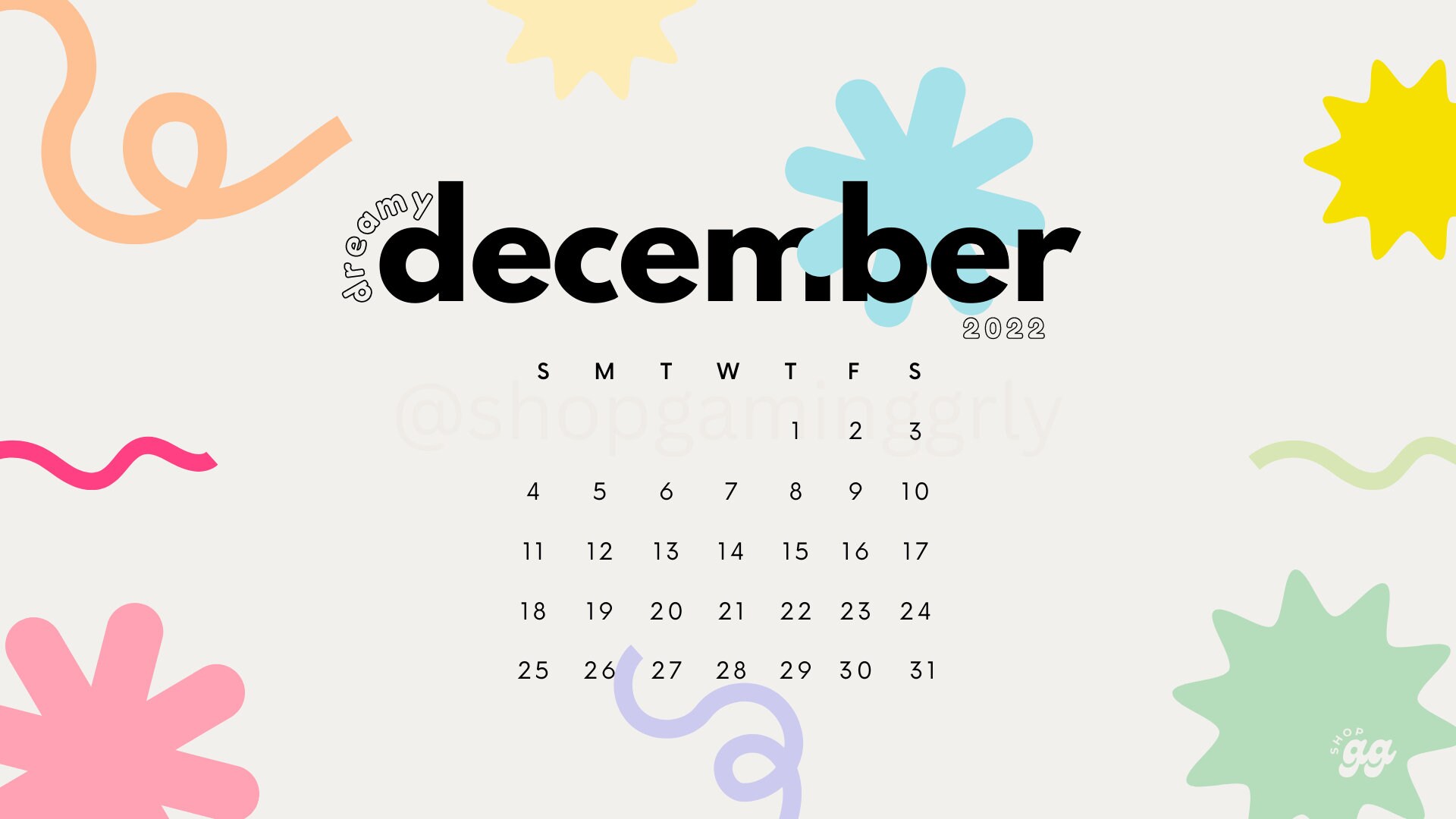 December 2022 Calendar Desktop Wallpaper | Christmas Winter Desktop ...