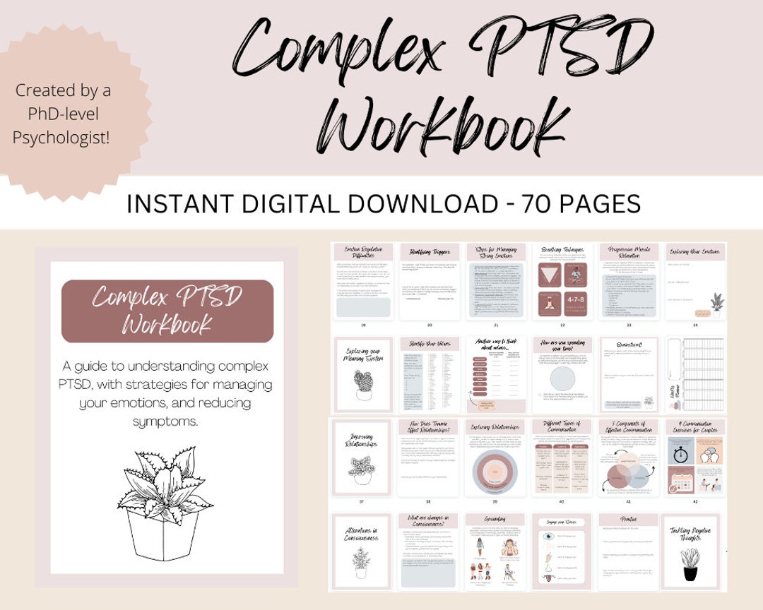 Complex PTSD Workbook, Journal to Help You Heal From C-PTSD, Self-help ...