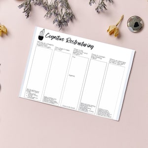 Cognitive Restructuring - Therapy Worksheets - Mental Health Printable ...