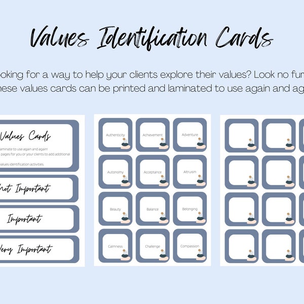 Value Cards Therapy - Etsy