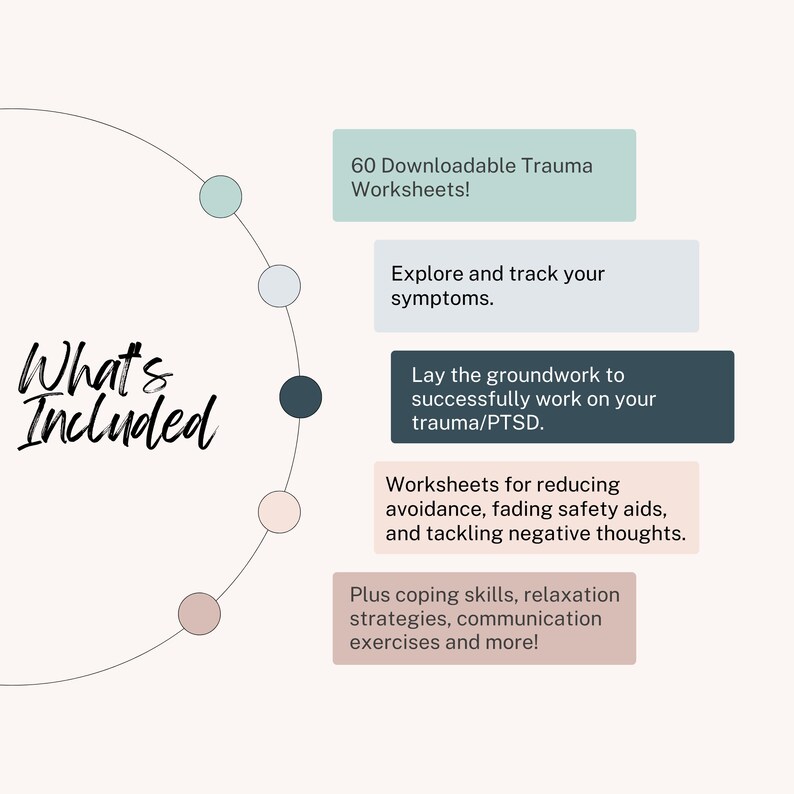 Trauma Therapy Worksheet Bundle - Downloadable PTSD Worksheets ...