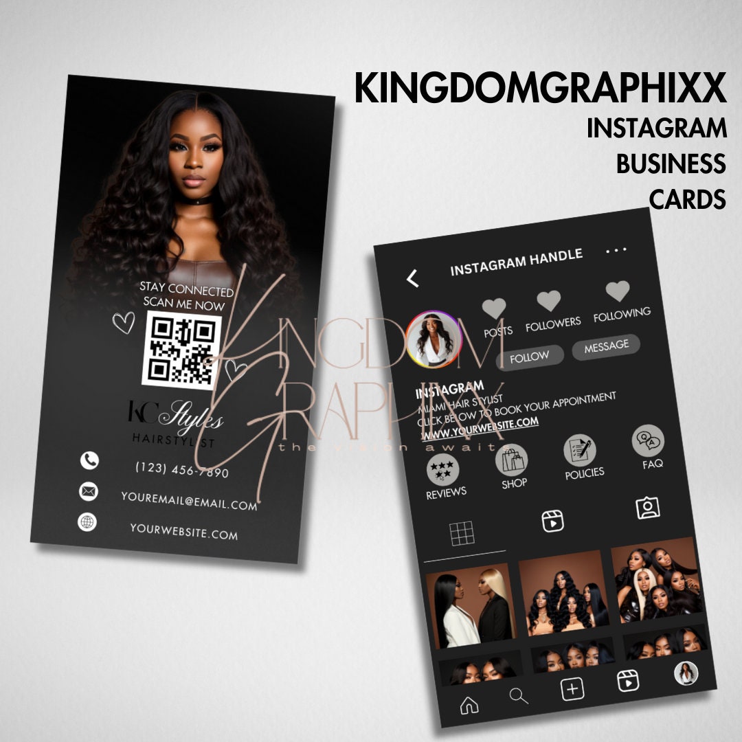 Instagram Business Cards, DIY Canva Business Card Template,lash TECH ...