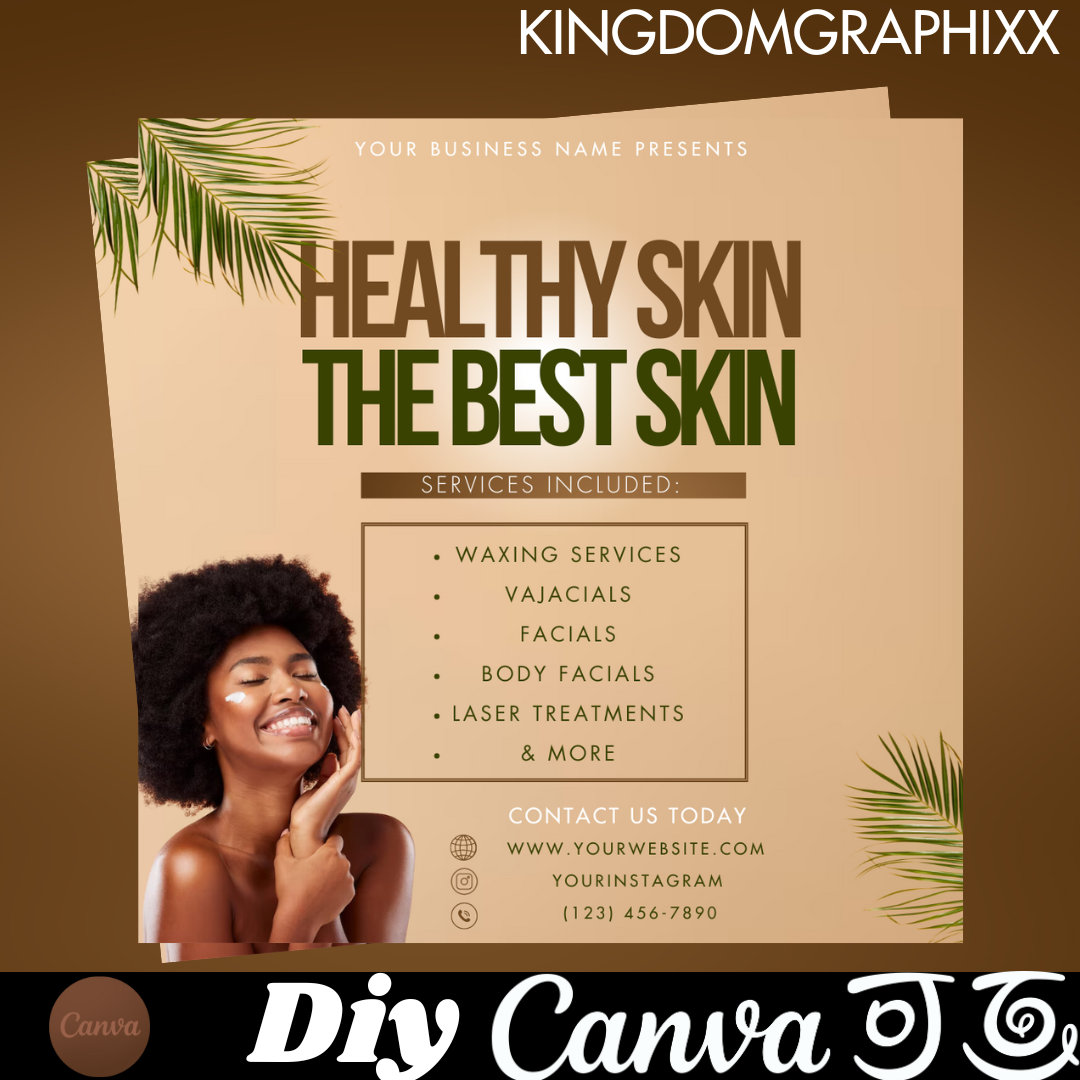 Facials Flyer, Facial Fridays Flyer, DIY Facial Flyer, Esthetician ...