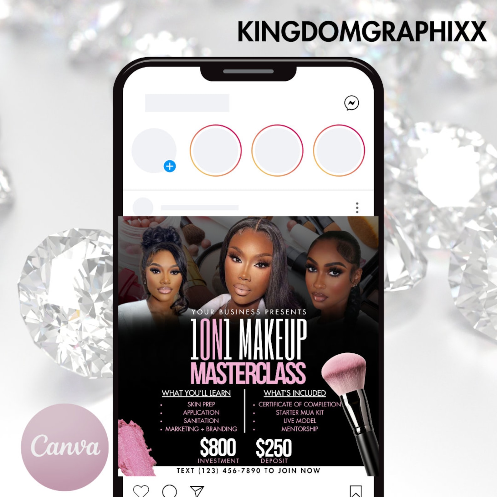 Makeup Class Flyer Template, Makeup Masterclass, Makeup Course Flyer ...