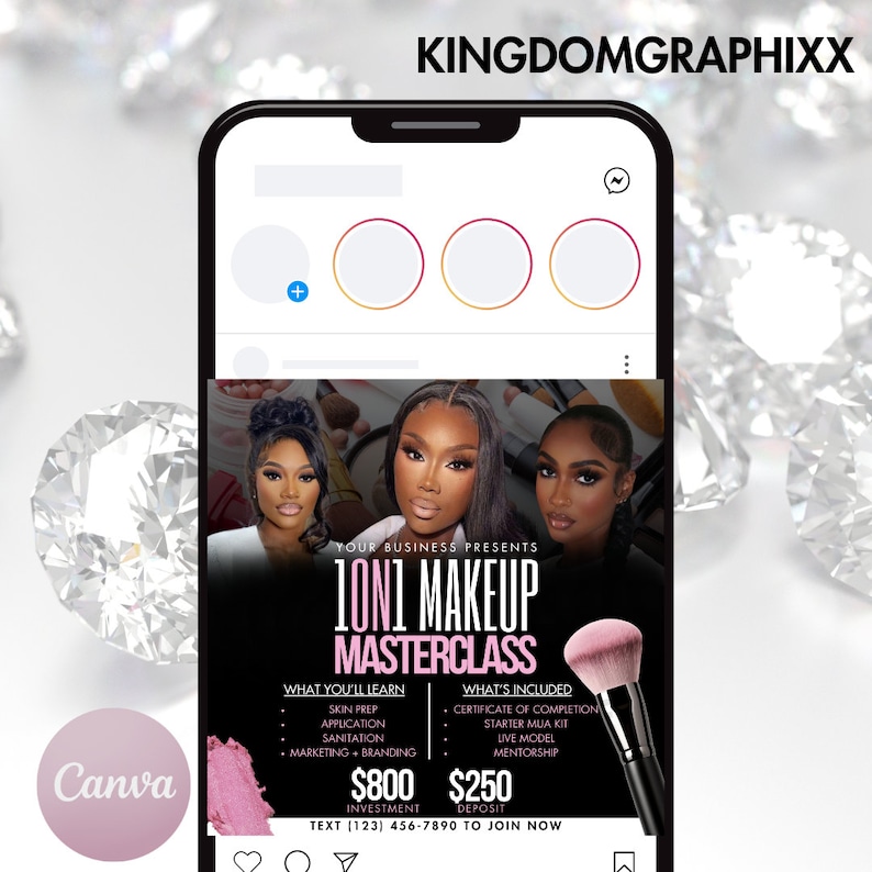 Makeup Class Flyer Template, Makeup Masterclass, Makeup Course Flyer ...