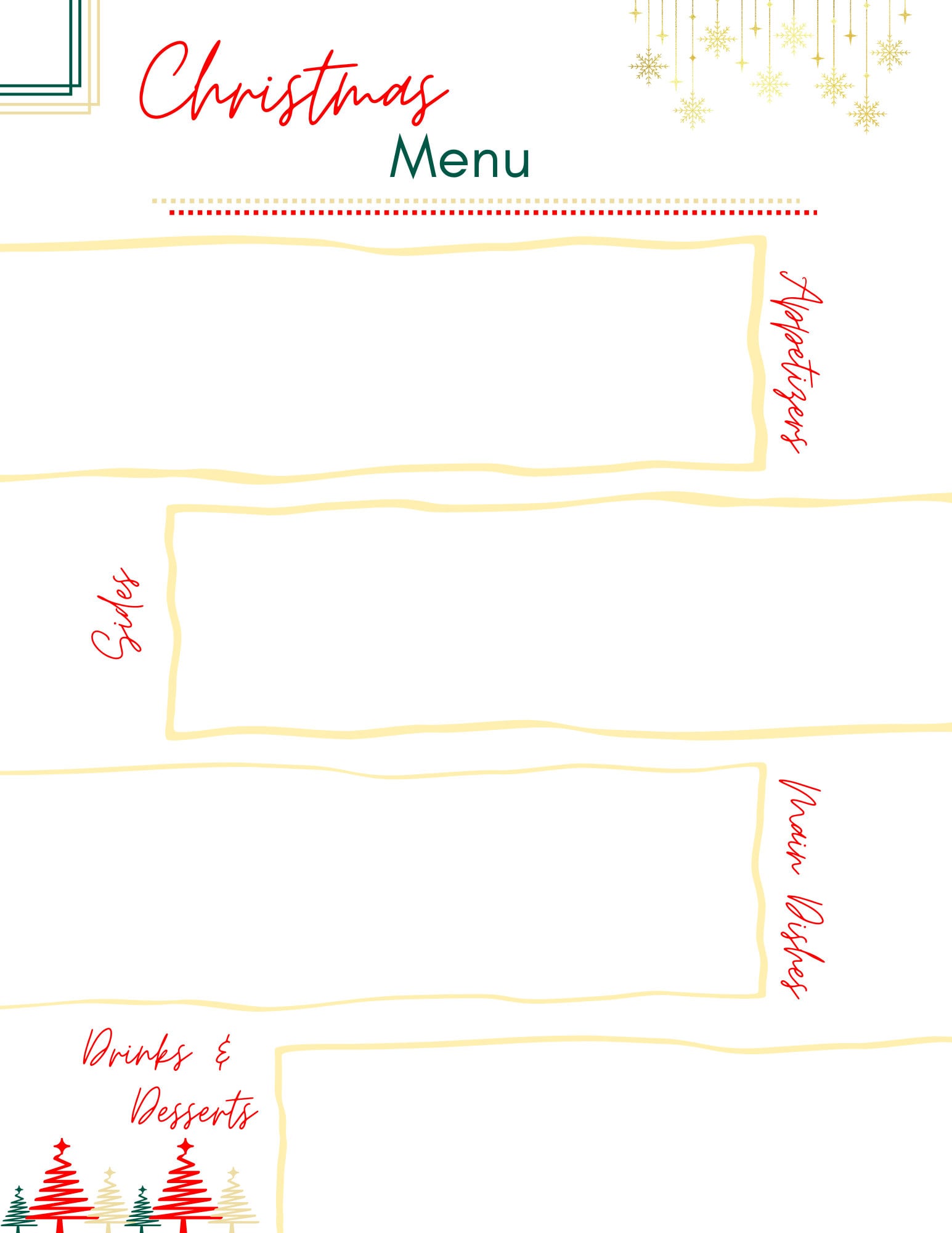 Christmas Grocery List Cooking Game Plan Menu, Download and Print - Etsy