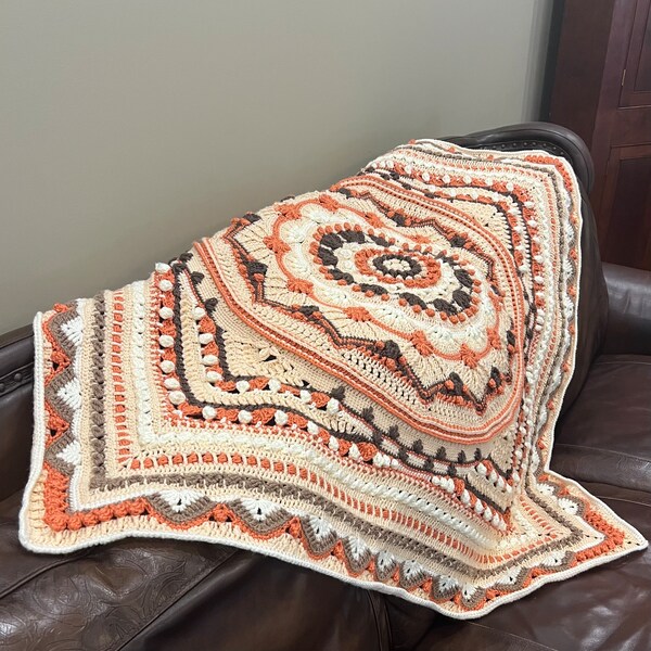 Crochet Mandala Blanket - Etsy
