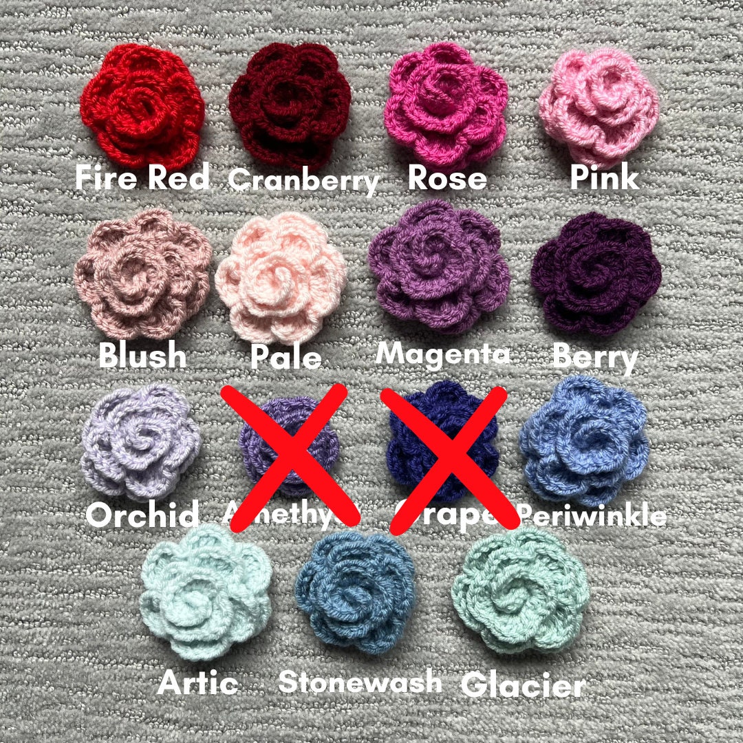 Rose Pin, Made to Order Accessory : Handmade, Crochet - Etsy