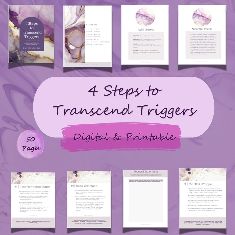 Trigger Course Workbook, 4 Steps to Transcend Triggers - Etsy