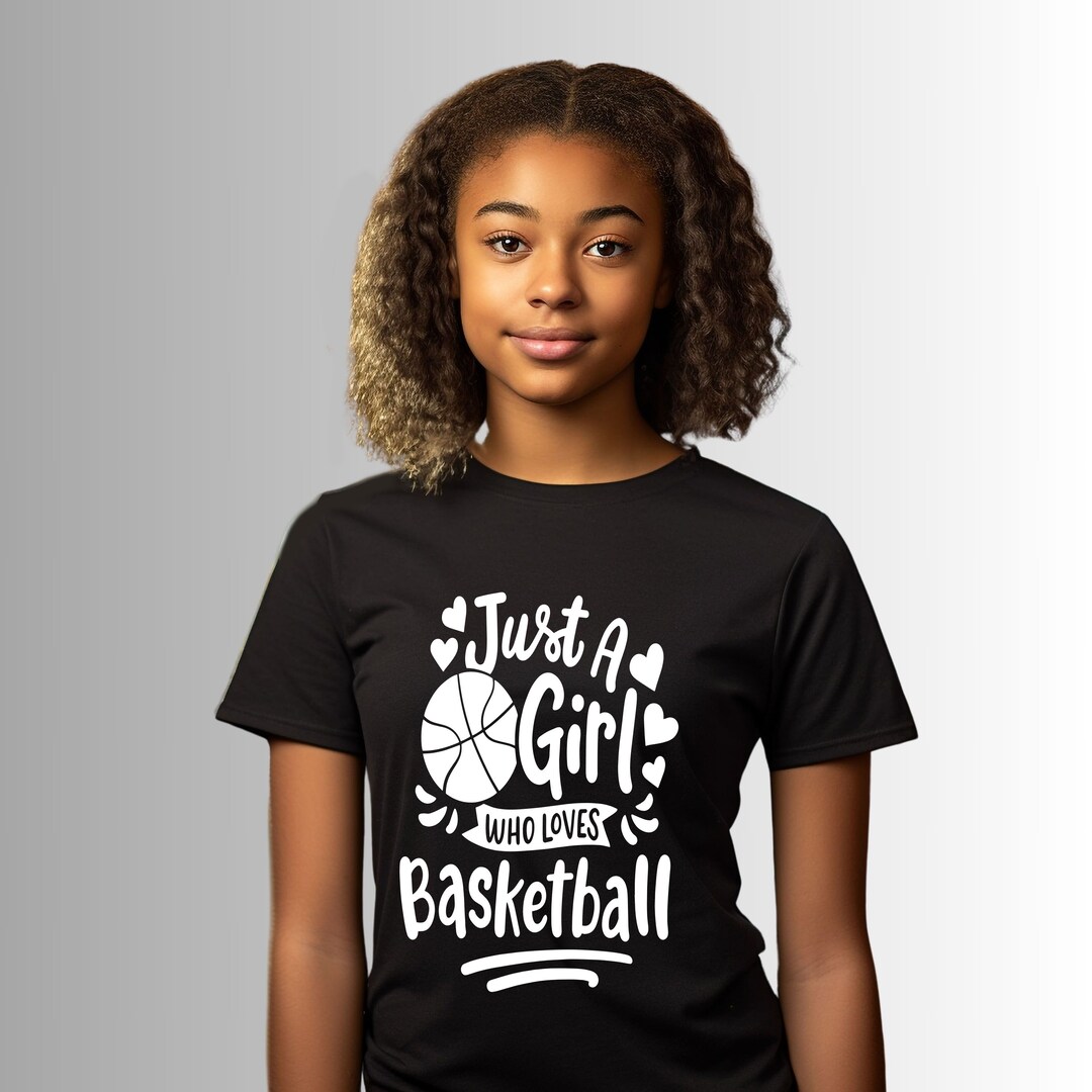 Just A Girl Who Loves Basketball, Basketball Game Day Shirt,basketball ...