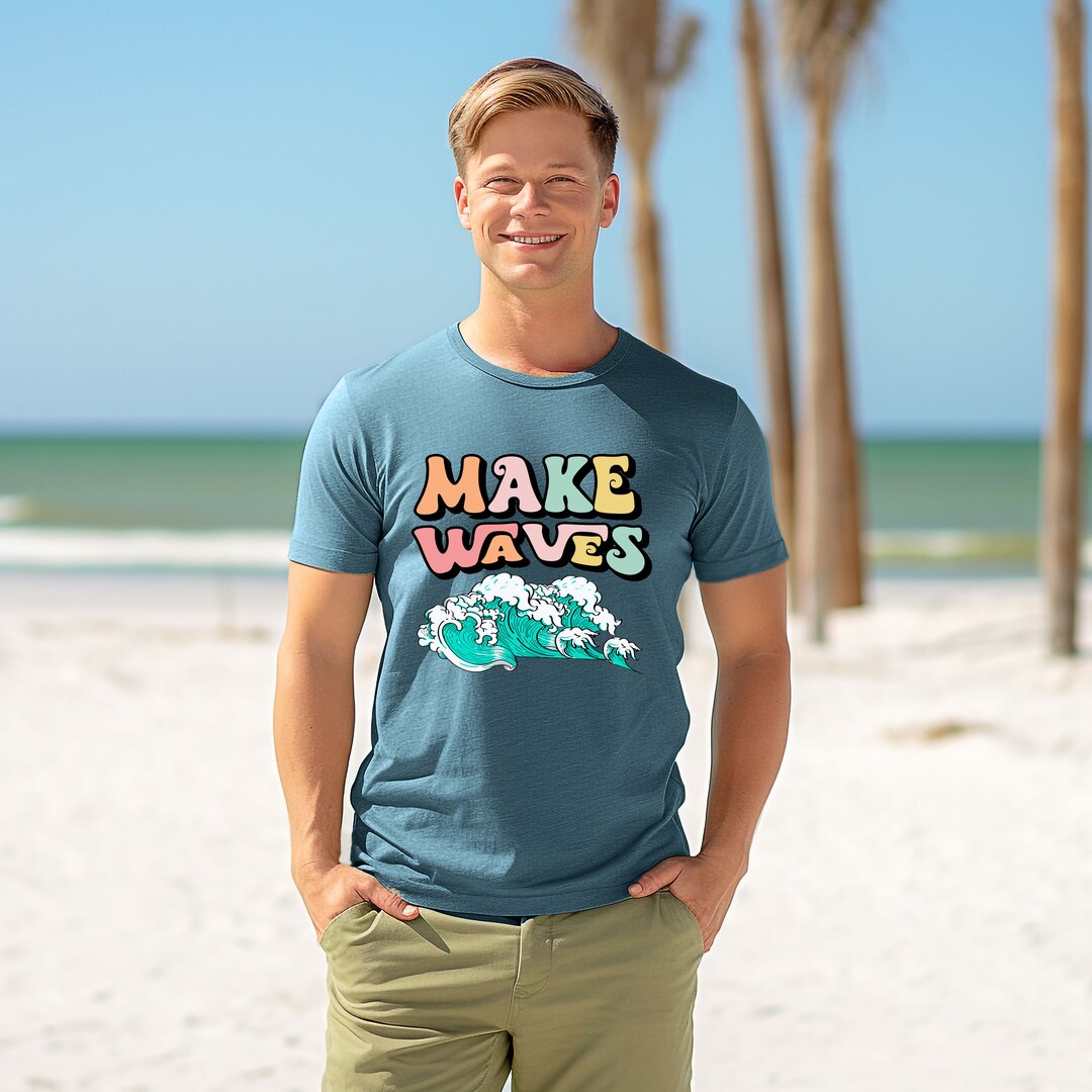 Life's A Beach Make Some Waves Shirt, Skeleton Beach T-shirt, Trendy ...