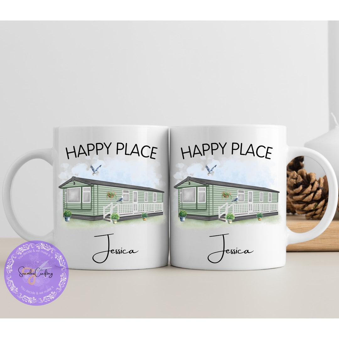 Personalized Static Caravan Mug: Custom Text, Campervan Gift - Etsy UK