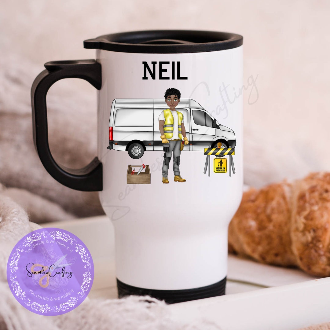 Personalised Travel Mug Builder Workman Gift, Construction Worker ...