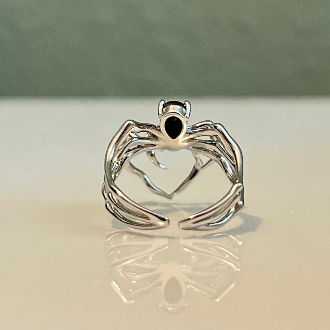 Gothic Spider Ring, Irregular Animal Ring, Zircon Accent - Etsy