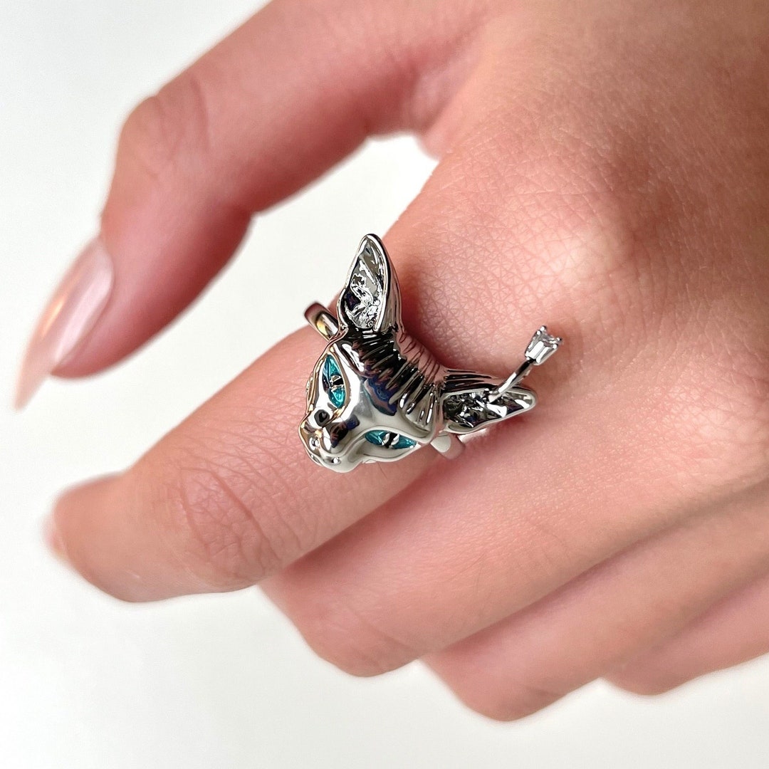 Cat Ring, Cat Lover Ring, Animal Ring, Unique Ring, Open Ring, Normcore ...