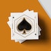 Playing Cards Coaster Set, Cards Symbol, Spade, Ceramic Coaster, Casino ...