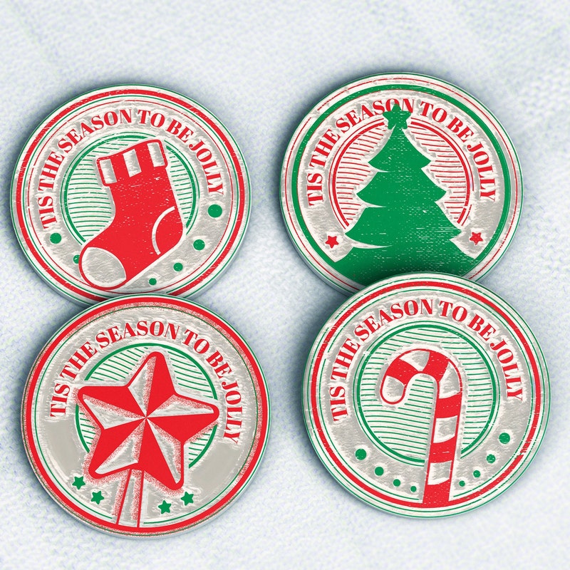 Christmas Coasters - Etsy