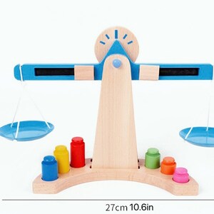 Montessori Toys, Wooden Balance Scale, Montessori Kitchen, Pretend Play ...
