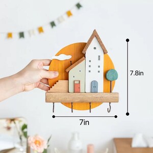 Personalized Key Holder for Wall, Housewarming Gift, Custom Wooden Key ...