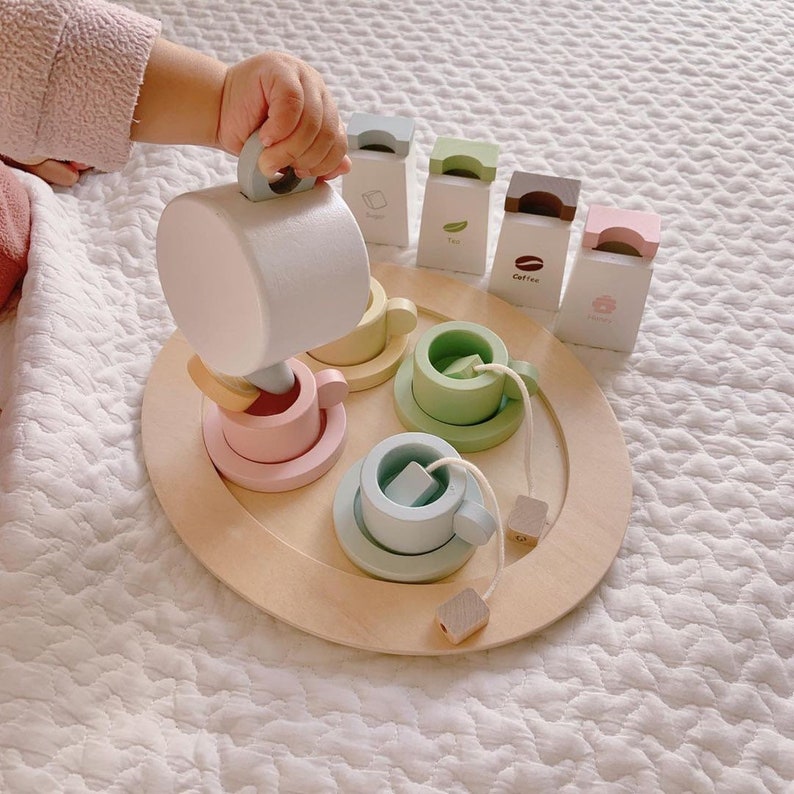 Personalized Wooden Afternoon Tea Play Set Pretend Home Play - Etsy