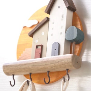 Personalized Key Holder for Wall, Housewarming Gift, Custom Wooden Key ...