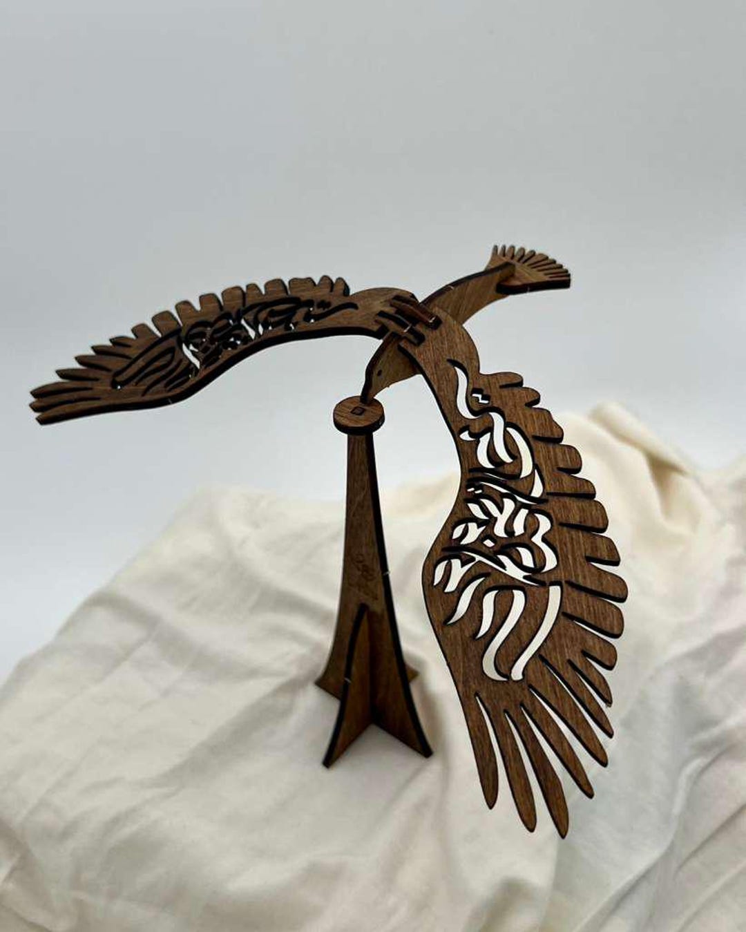 BYRD | Balanced Wooden Bird With Arabic Calligraphy | Handmade ...