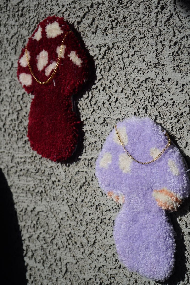 Handmade Mushroom Rug With Gold Chain - Etsy