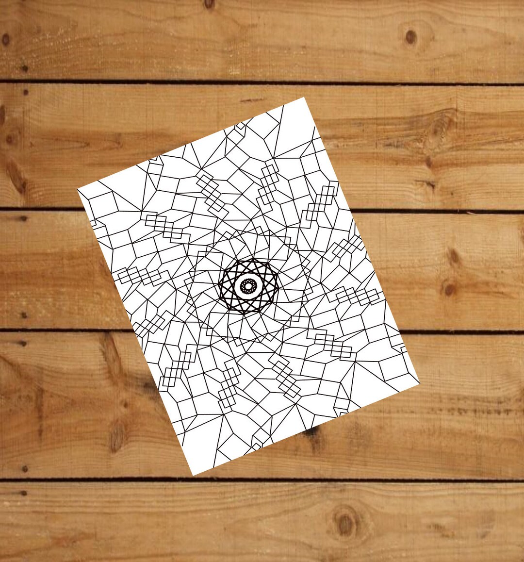 Mandala Coloring Page Starburst Digital Download - Etsy