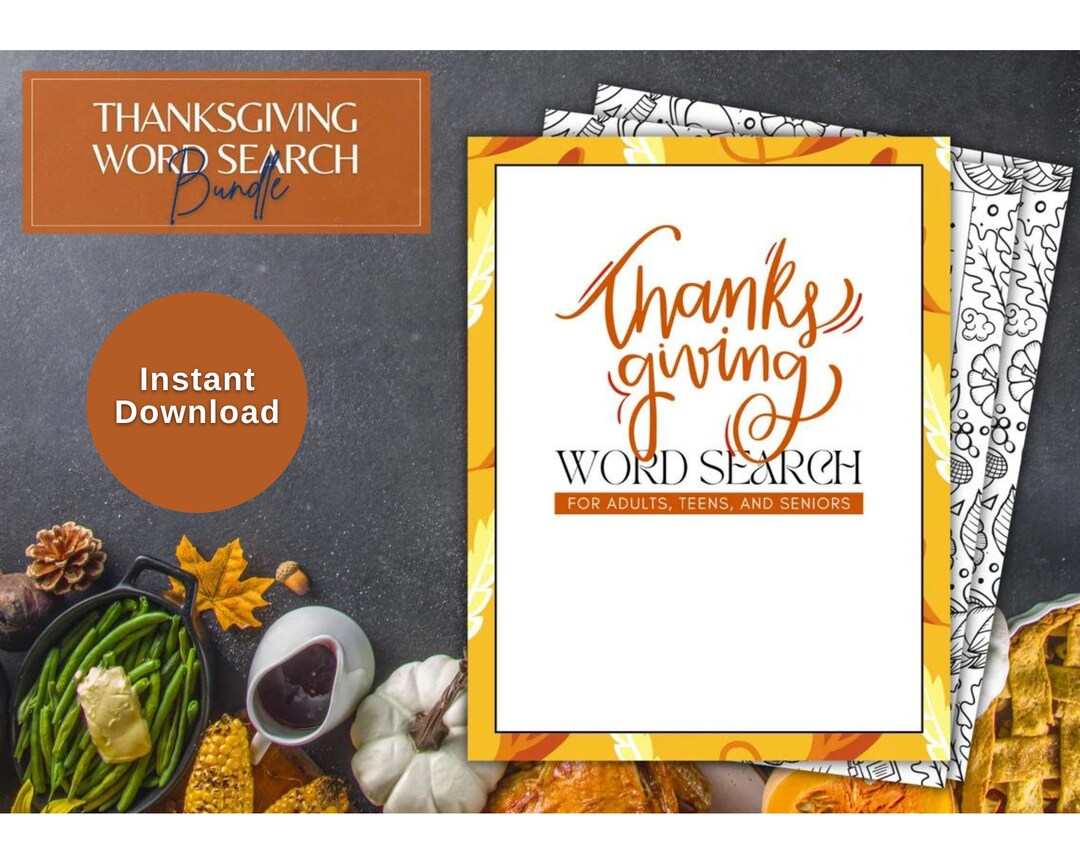 Thanksgiving Word Search Printable Games, Crossword Puzzle Word Games ...