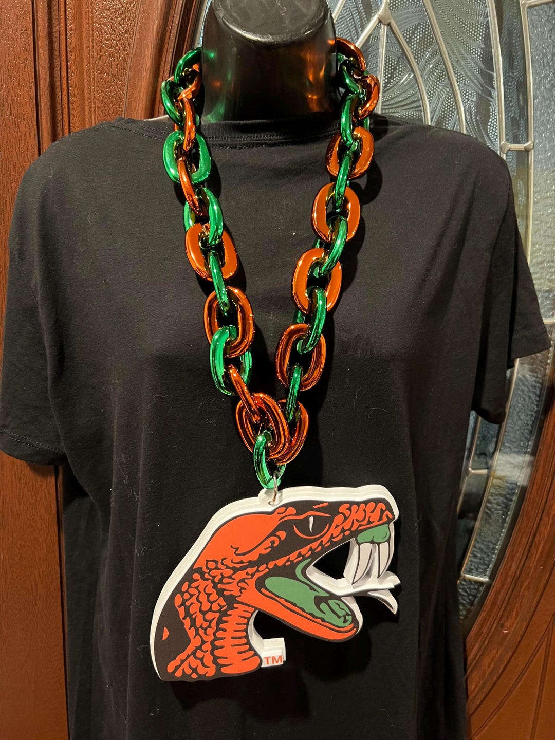 Orange and Green FAMU Rattler Foam Chain - Etsy
