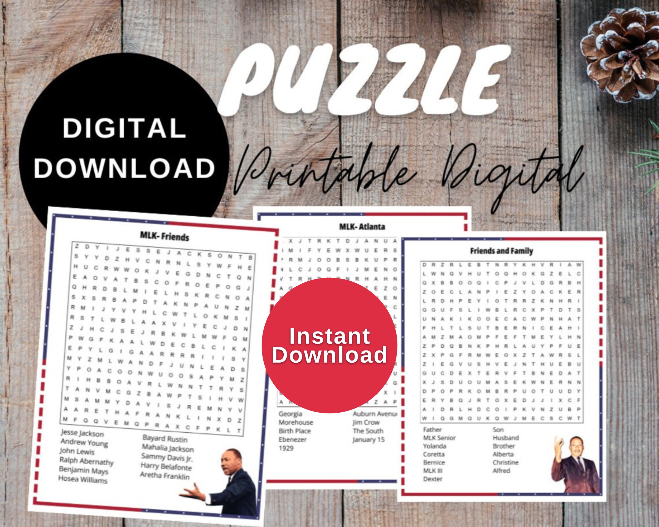 Martin Luther King Jr. Word Search Puzzle Game Adults Puzzle Game ...