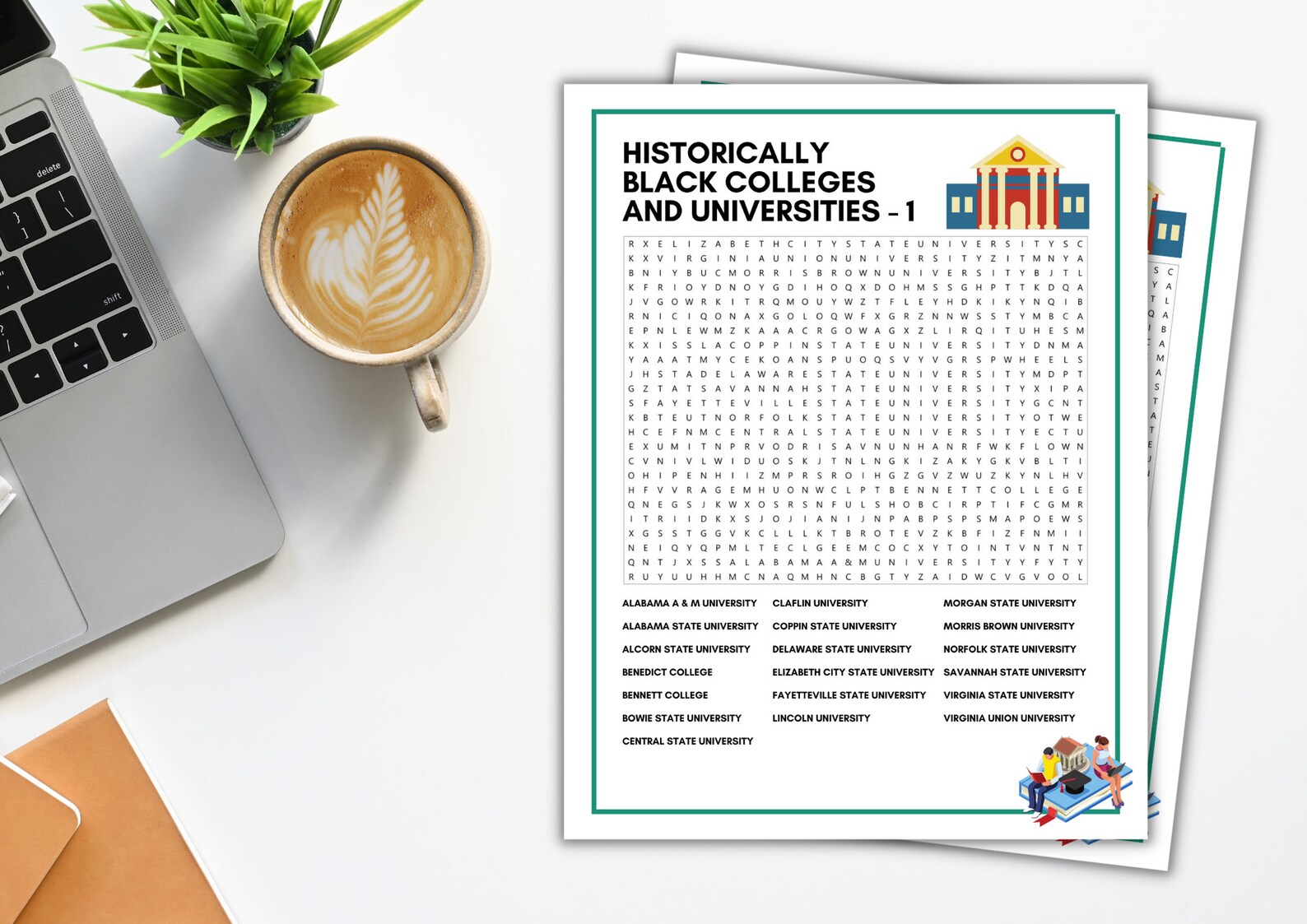 HBCU Word Search Printable Games, Crossword Puzzle Games for Adults ...