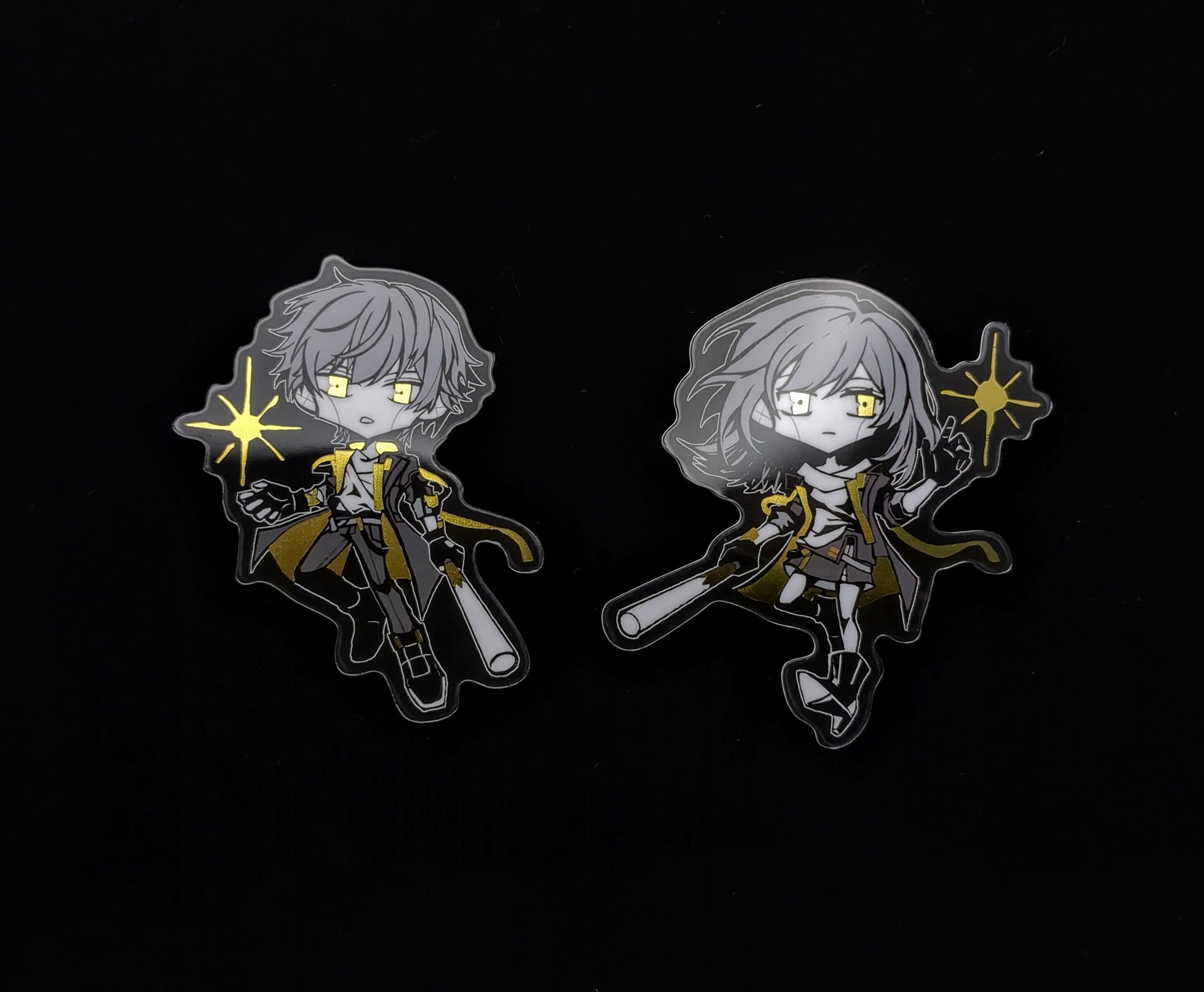 Honkai: Star Rail Trailblazers Caelus/stelle Gold Foil Stickers - Etsy