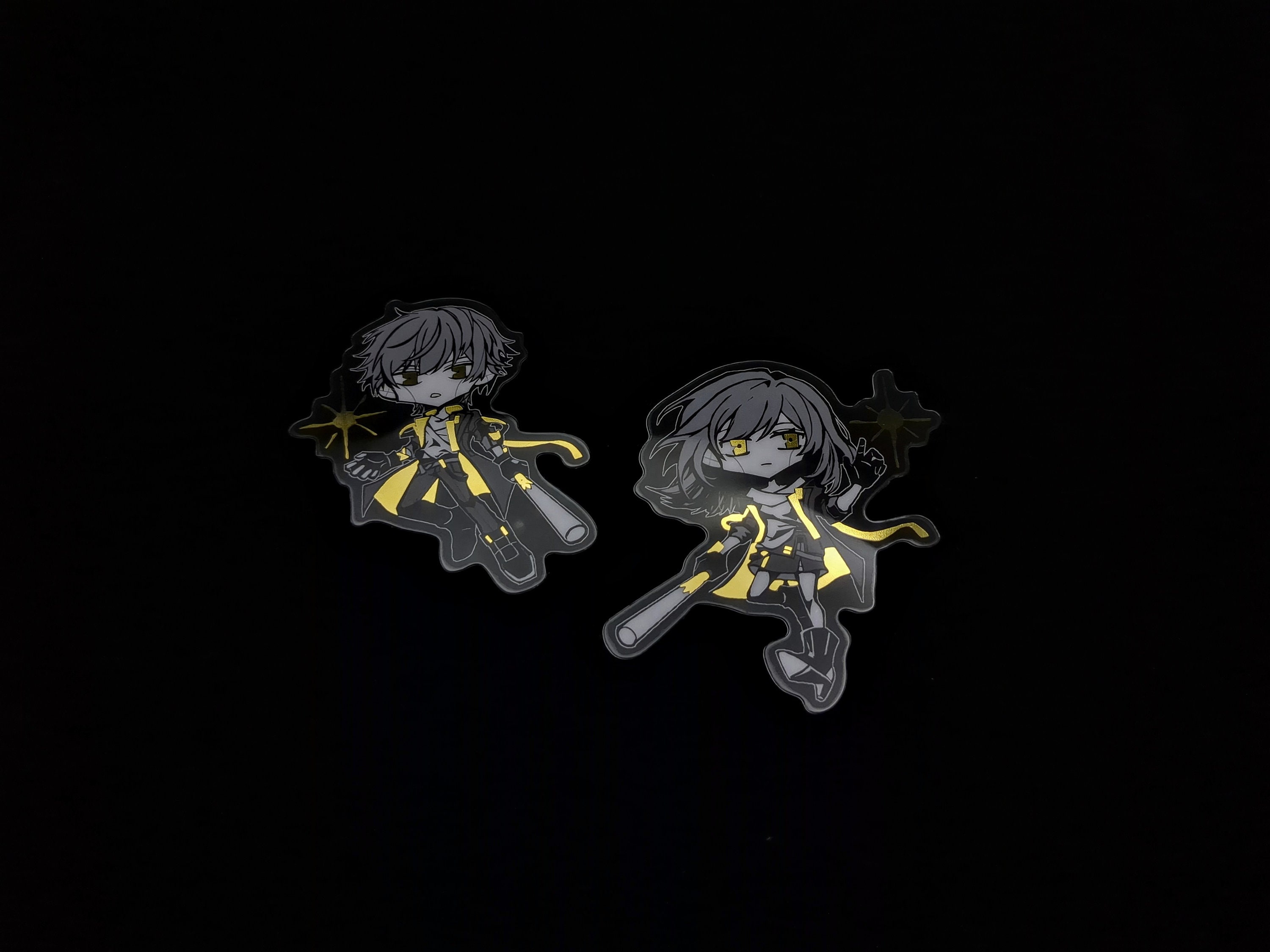 Honkai: Star Rail Trailblazers Caelus/stelle Gold Foil Stickers - Etsy