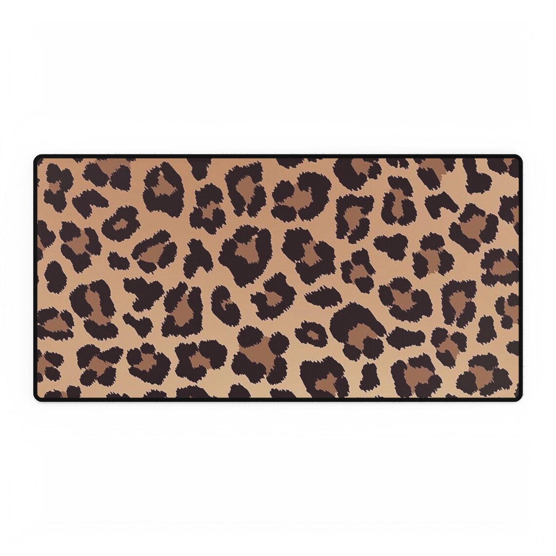 Cheetah Print Desk Mat - Unique Animal Print Mouse Pad for Home Office ...