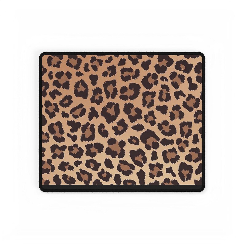 Cheetah Print Desk Mat - Unique Animal Print Mouse Pad for Home Office ...