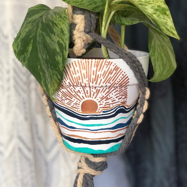 Hand Painted Pots - Etsy