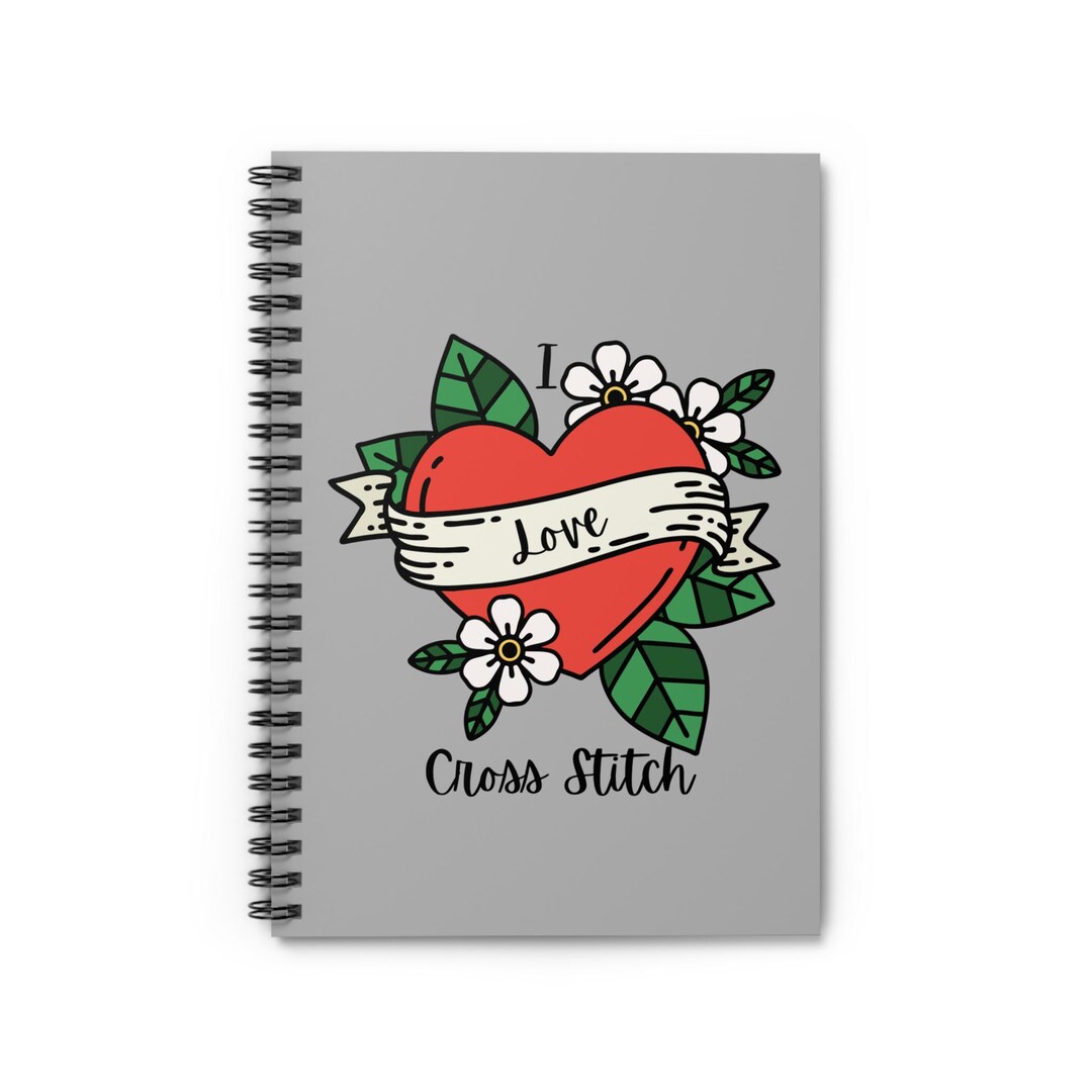 I Love Cross Stitch Notebook | Cute Spiral Journal for Craft Lovers ...