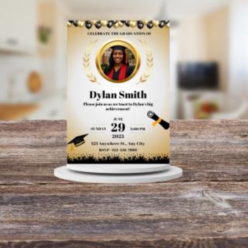 Elegant Gold Graduation Party Invitation - Etsy