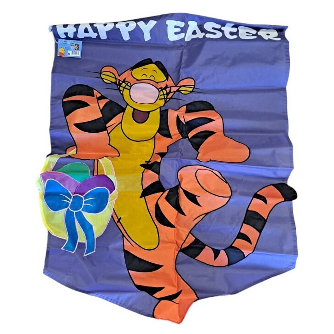 VTG 1999 NIP Disney Winnie the Pooh Tigger Happy Easter Nylon Garden ...