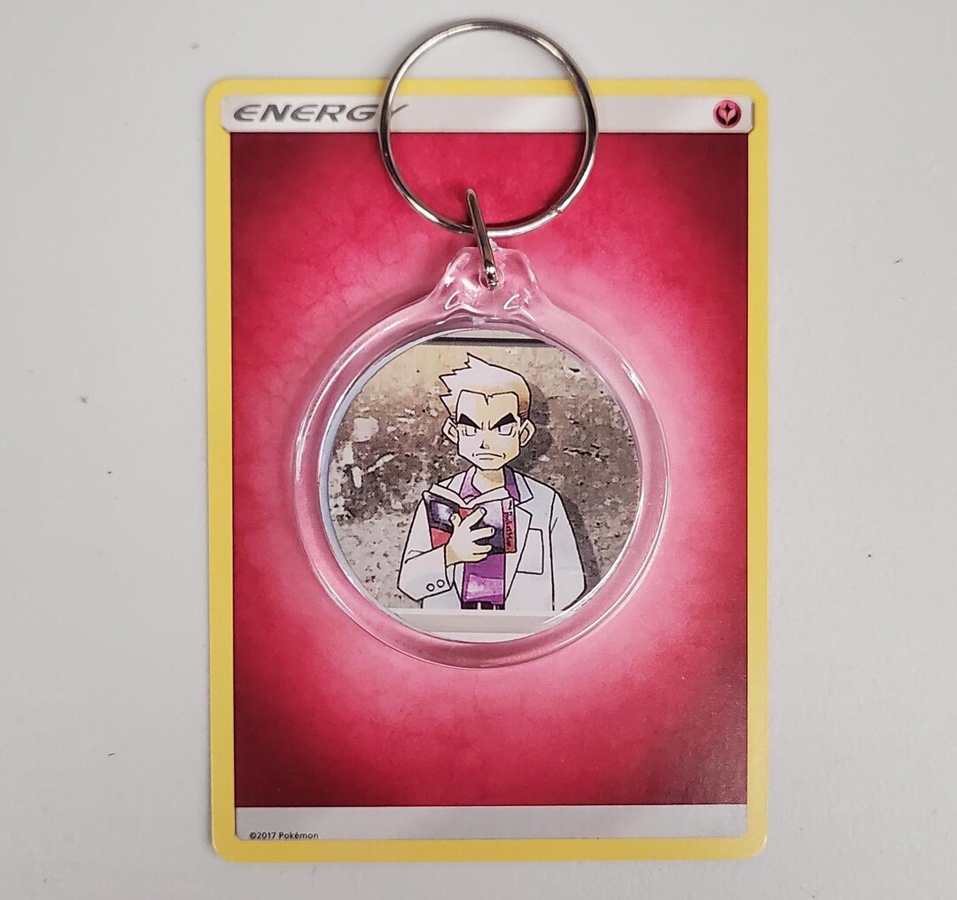 Professor Oak Pokemon Card Keychain V1.2 - Etsy
