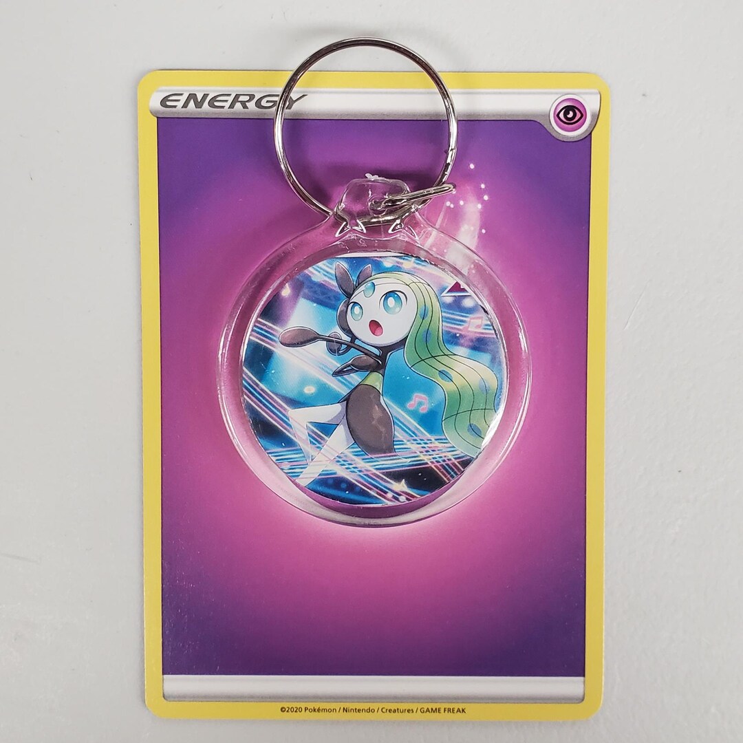 Meloetta Pokemon Card Keychain - Etsy