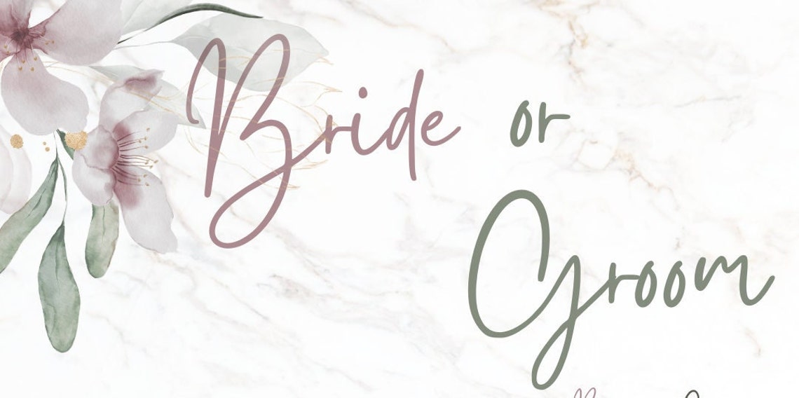 Bachelorette Party Questionnaire Game: Bride or Groom? - Etsy