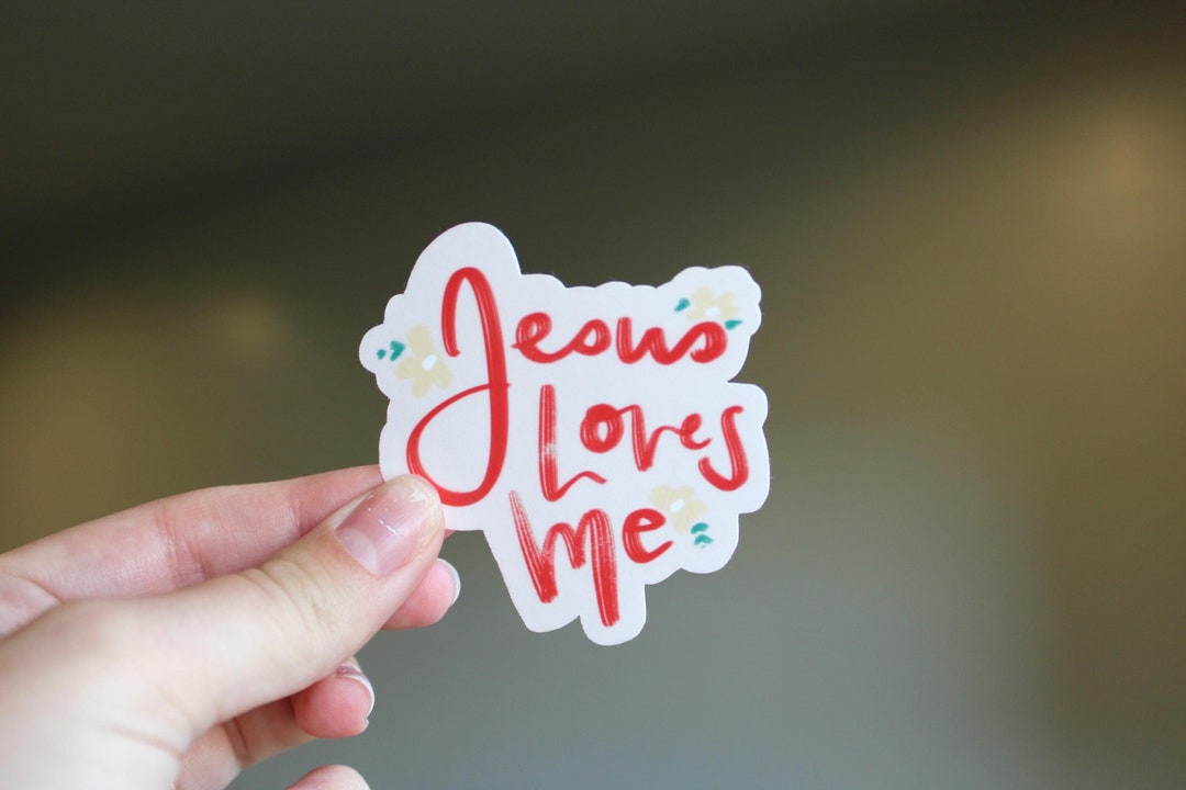Jesus Loves Me Sticker Christian Sticker Waterproof Scratch Resistant ...