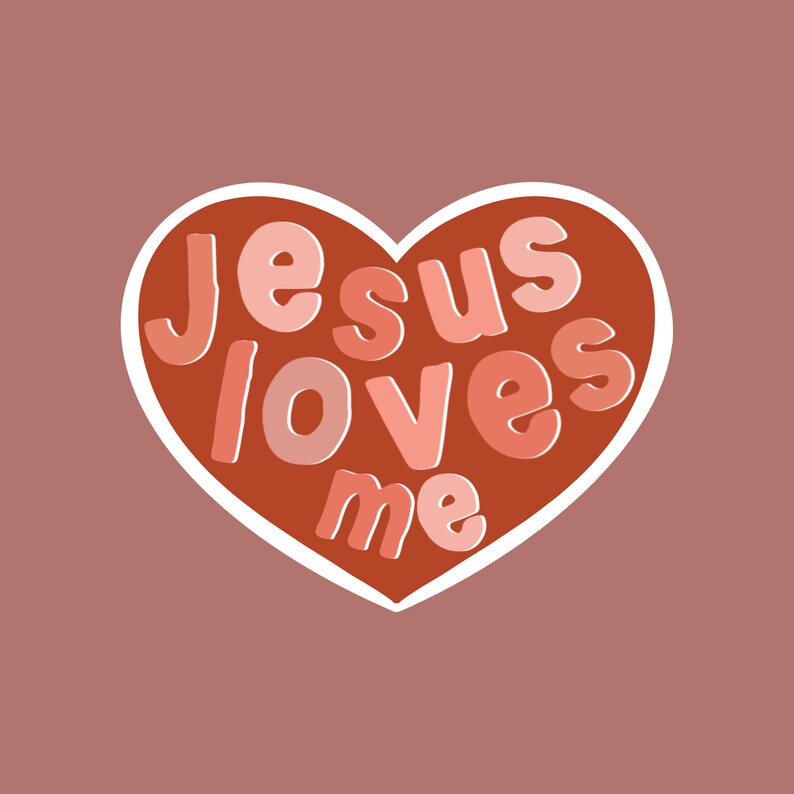Jesus Loves Me Sticker Religious/christian LDS Sticker - Etsy