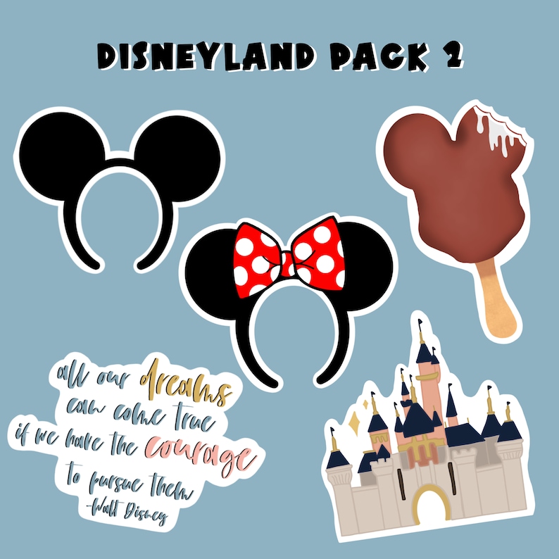 Disneyland Sticker Pack - Etsy