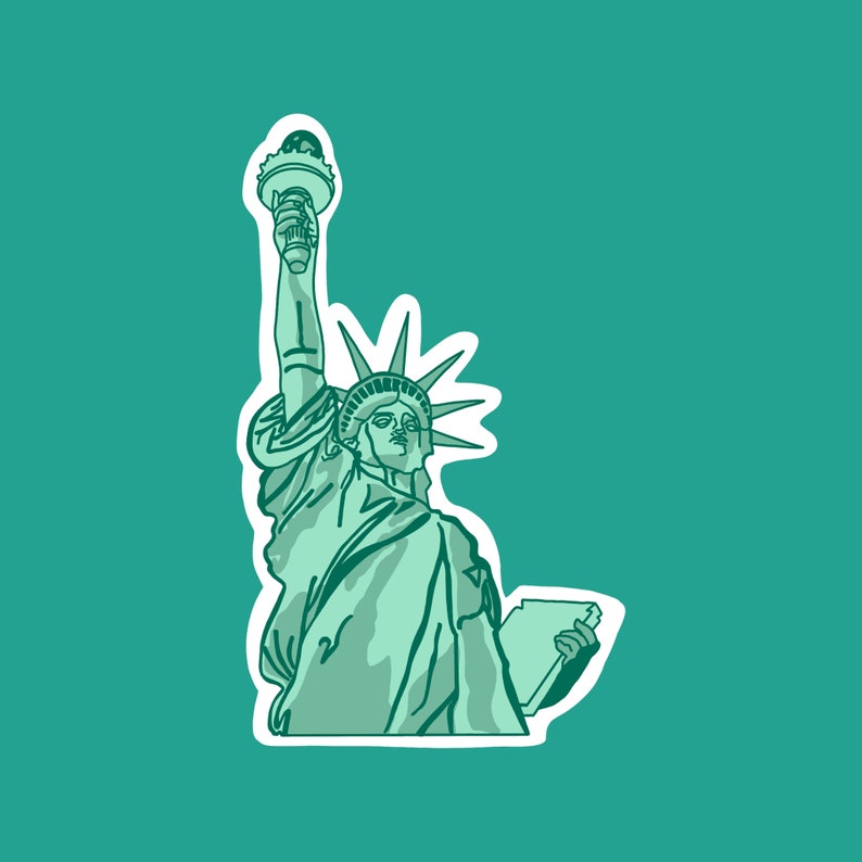 Statue of Liberty Sticker New York City NYC Sticker - Etsy