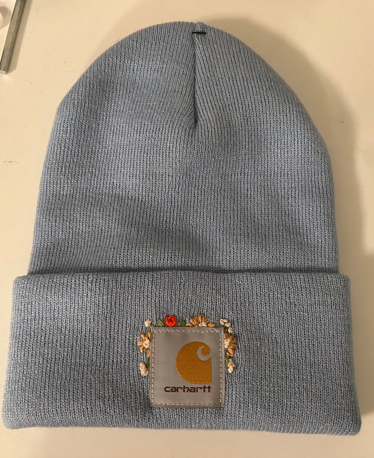 Hand Embroidered Carhartt Beanies - Etsy
